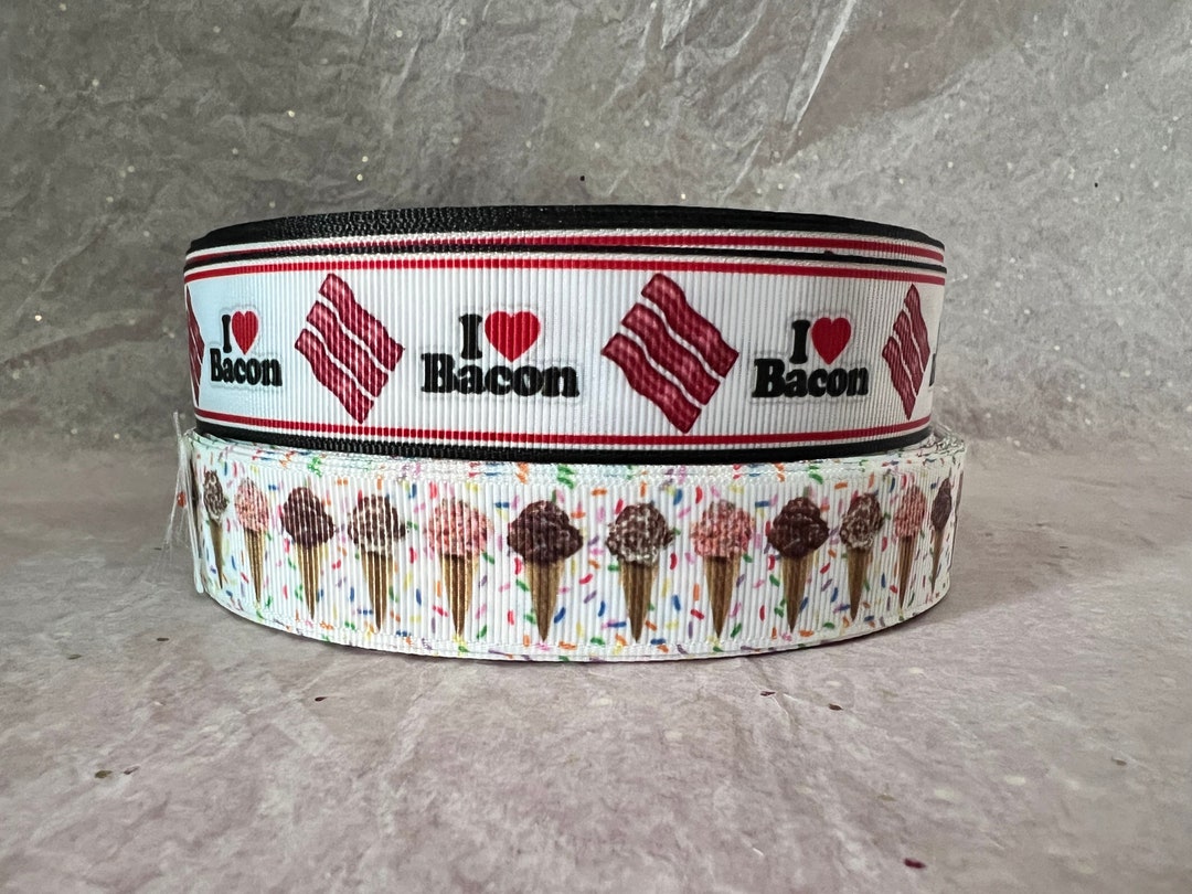 RIBBON CLEARANCE ... Ice Cream Cone Ribbon, I Love Bacon Ribbon 5/8 ...