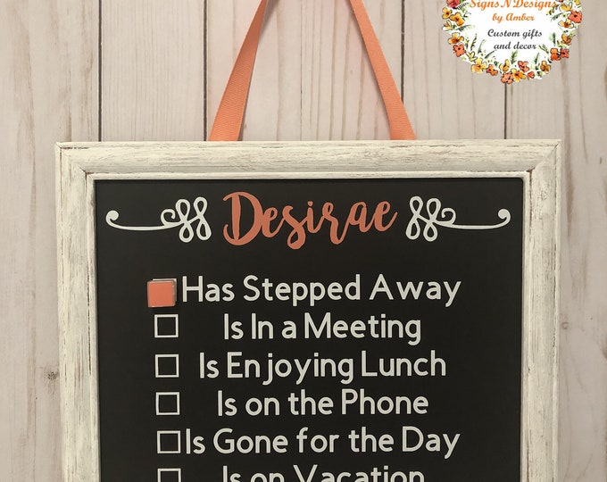 Door Signmagnetic Door Signoffice Door Signcoral Themed | Etsy