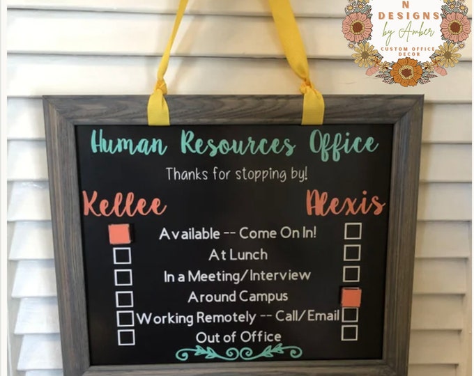 Shared Office Door Sign,office Sign for Two People,co-workers Door Sign ...