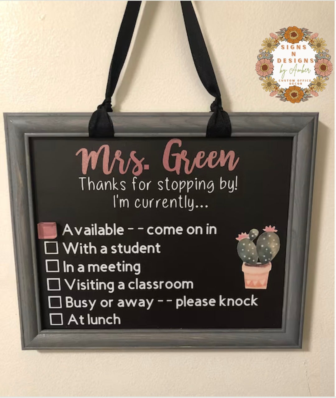 At Lunch Sign,school Door Sign,school Office Sign,in a Meeting Sign ...