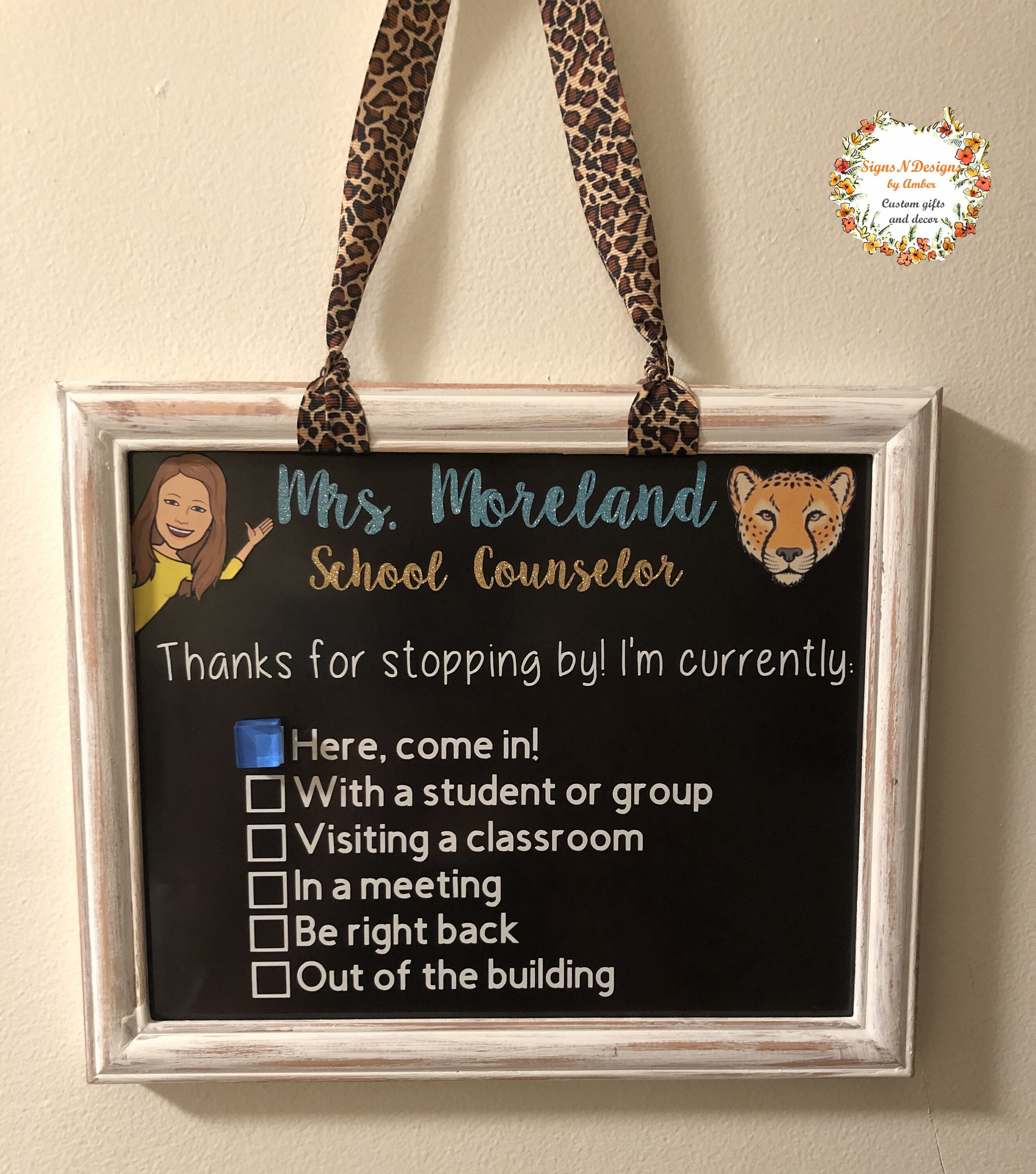 School Counselor Officebitmoji Signbitmoji Officeshh | Etsy