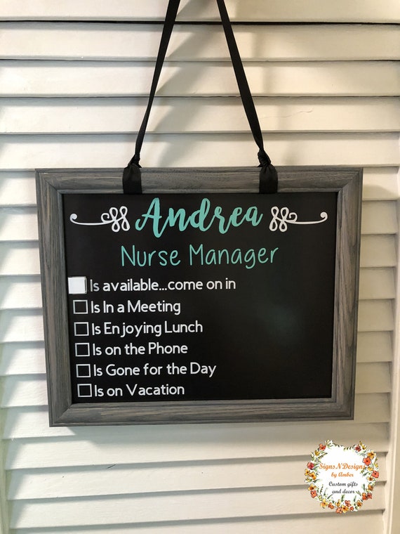 Nurse Managercustom Nurse Office Door Signnurse's - Etsy