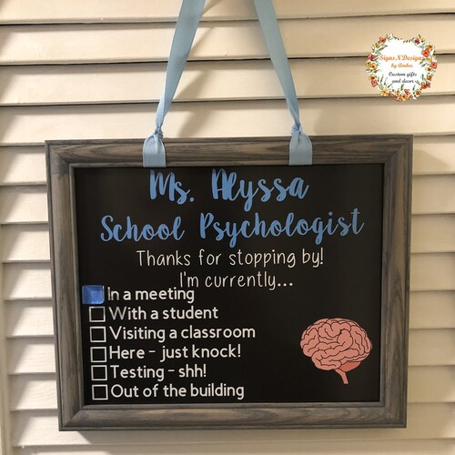 School Psychologist Sign Door Office Where is the Psychologist | Etsy
