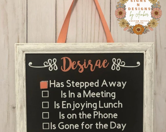 Door Sign,magnetic Door Sign,office Door Sign,coral Themed Door Sign ...