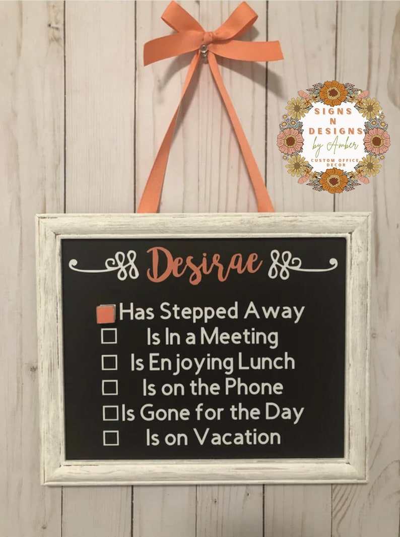 Door Sign,magnetic Door Sign,office Door Sign,coral Themed Door Sign ...