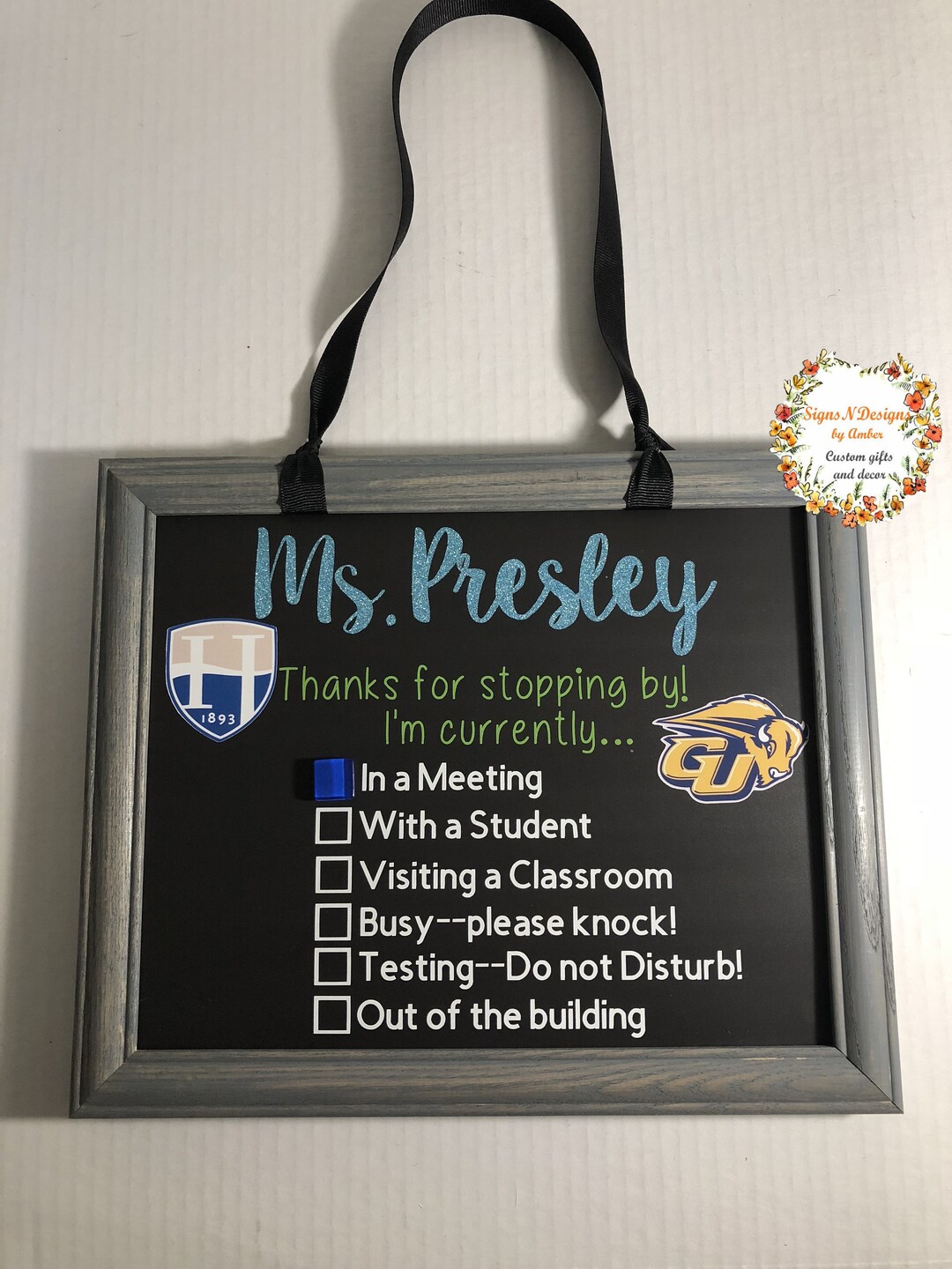School Psychologist Door Sign WITH Ribbon-office Decor for - Etsy