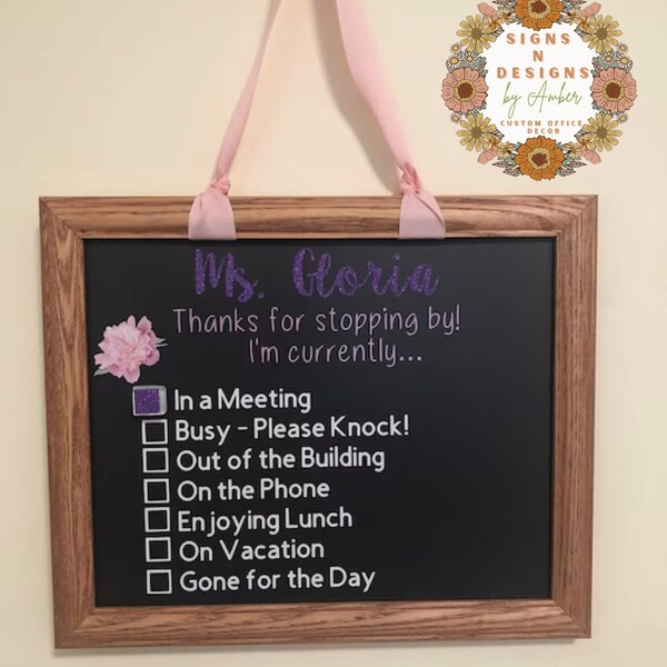 Out of Office Window Sign - Etsy
