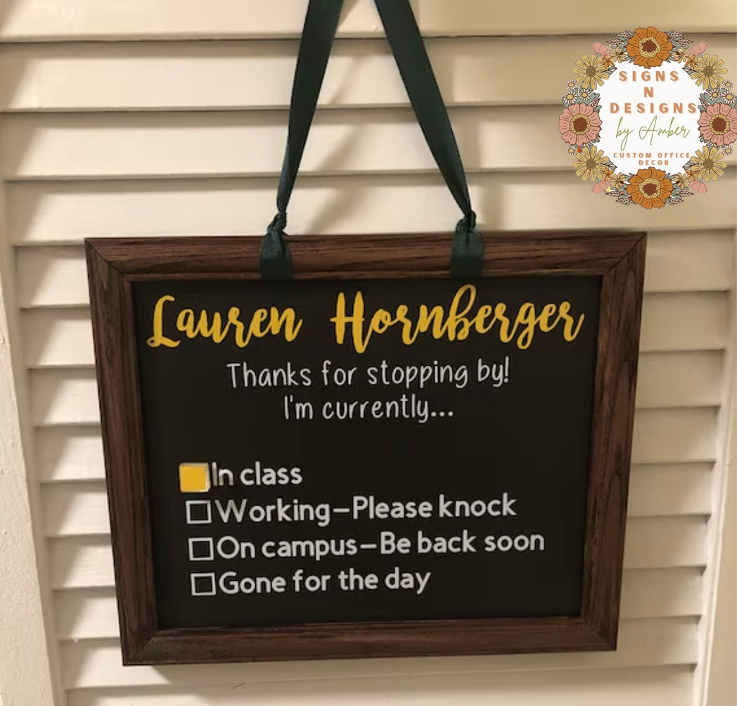 Location Door Sign,custom Door Sign,in Class Sign,gone for the Day Sign ...