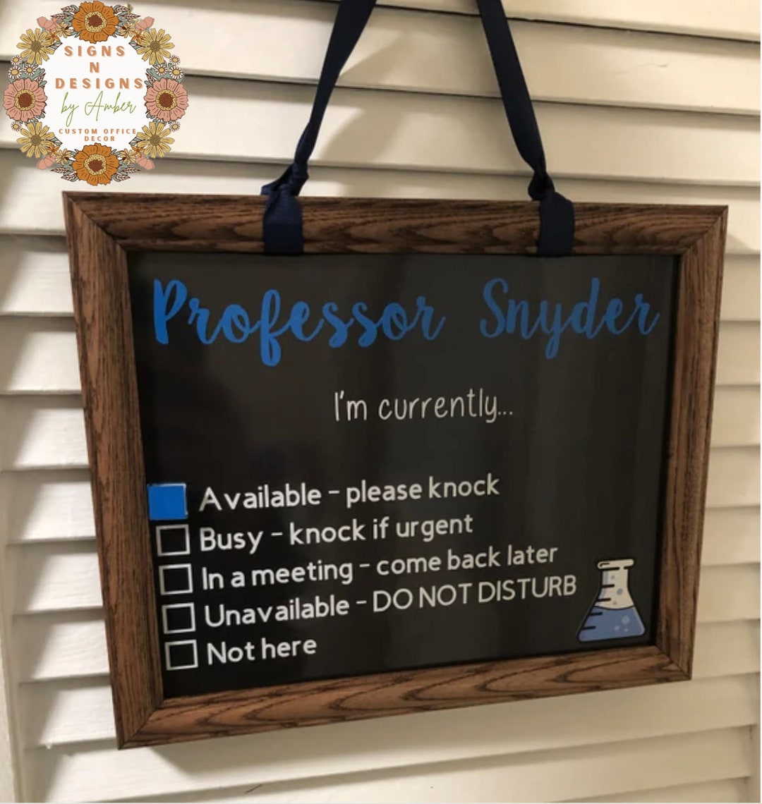 Professor Door Sign,science Professor,science Department,class in ...