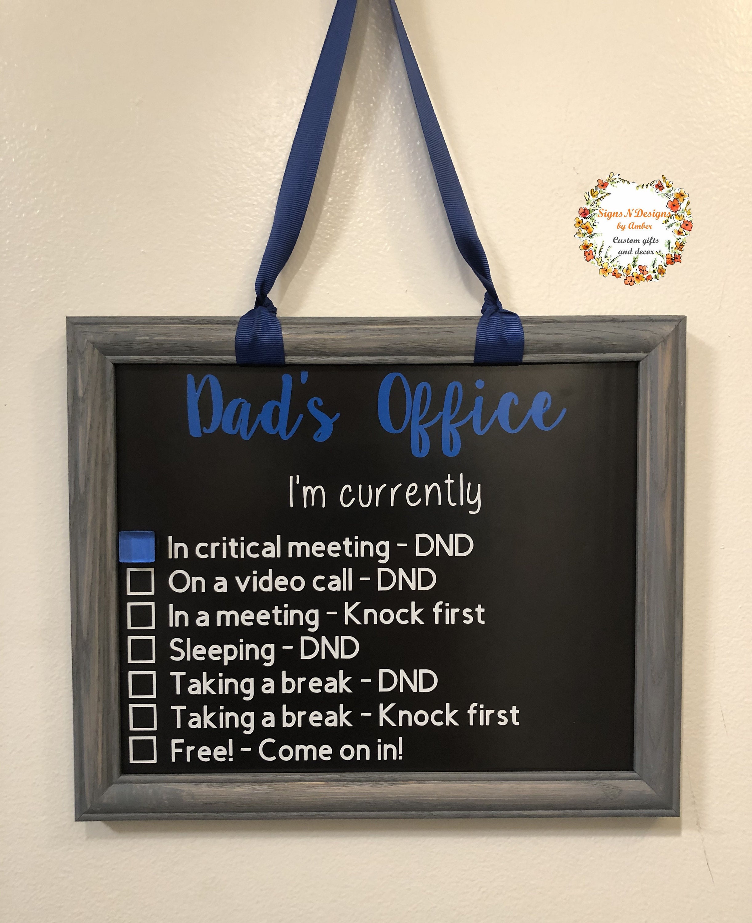 Office Door Sign for Daddad's Office Signwhere is Dad | Etsy