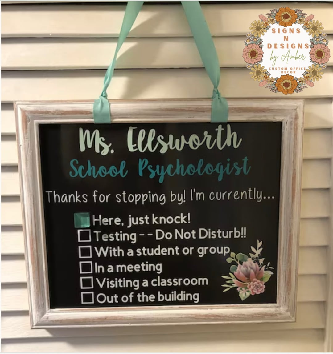 School Psychologist Office Decor,testing in Progress Do Not Disturb,do ...