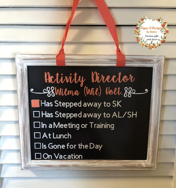 Activity Director Signcampus Director Signat a Training - Etsy