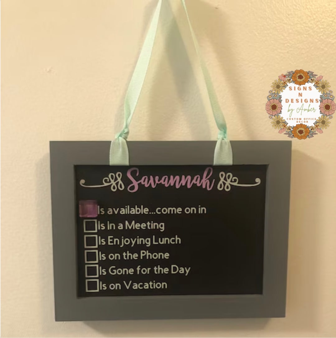 In a Meeting Sign,at Lunch Sign,office Door Sign,come in Sign,open Sign ...