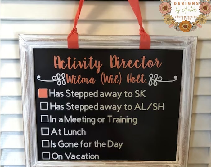 Activity Director Sign,campus Director Sign,at a Training Sign,training ...