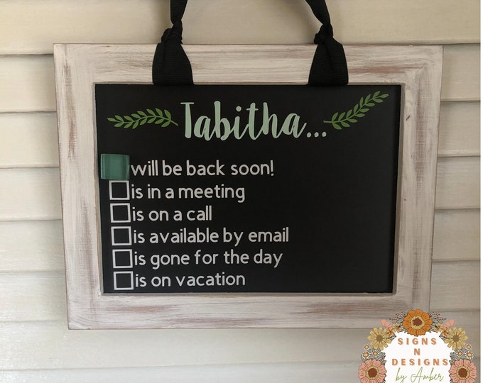 Meeting in Progress Sign,mint Office Sign,location Door Sign,on ...