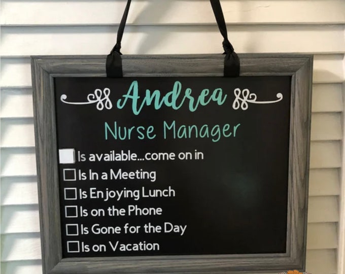 Nurse Manager,custom Nurse Office Door Sign,nurse's Station,nurse Decor ...