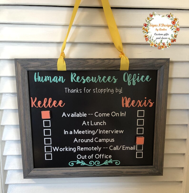 Shared Office Door Signoffice Sign for Two Peopleco-workers - Etsy
