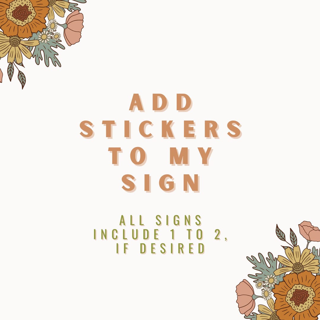 Signs N Designs by Amber, Sticker Add On,emoji Sticker,sticker for Door ...