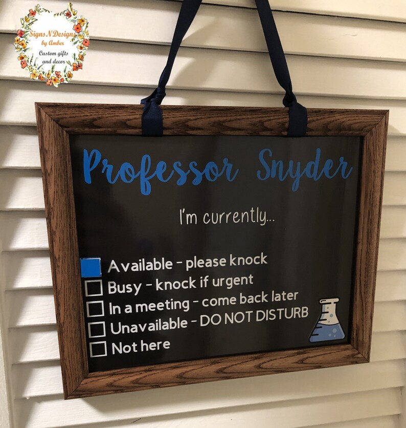 Professor Door Signscience Professorscience Departmentclass - Etsy