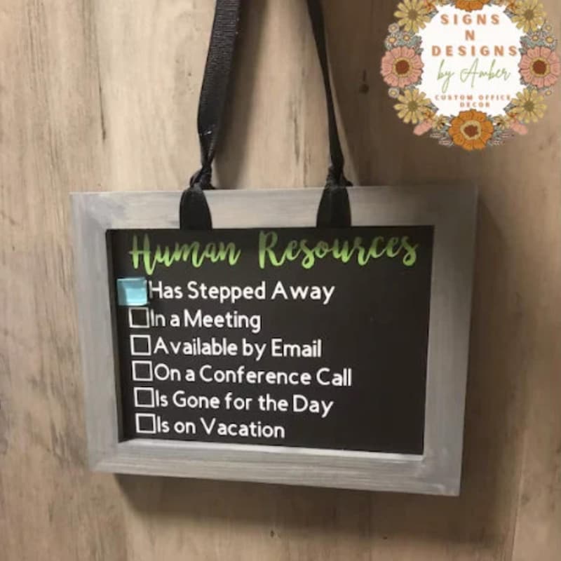 Out of Office Door Sign - Etsy
