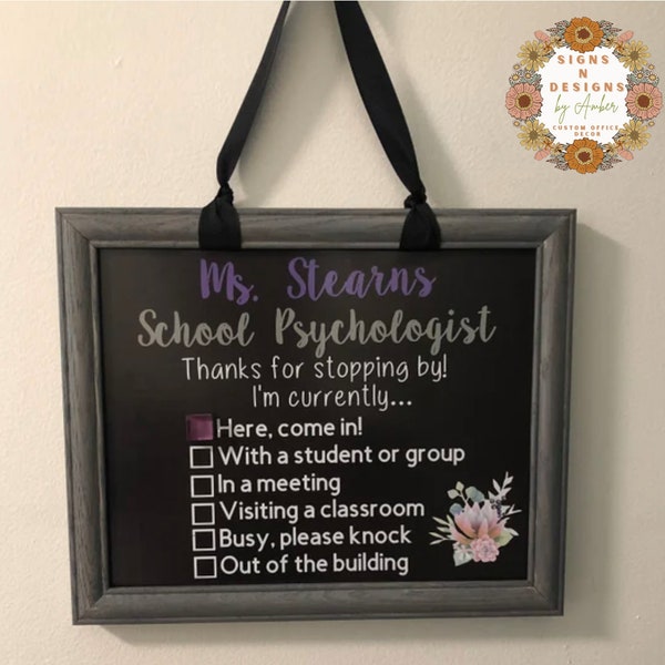 Office Door Sign Status - Etsy