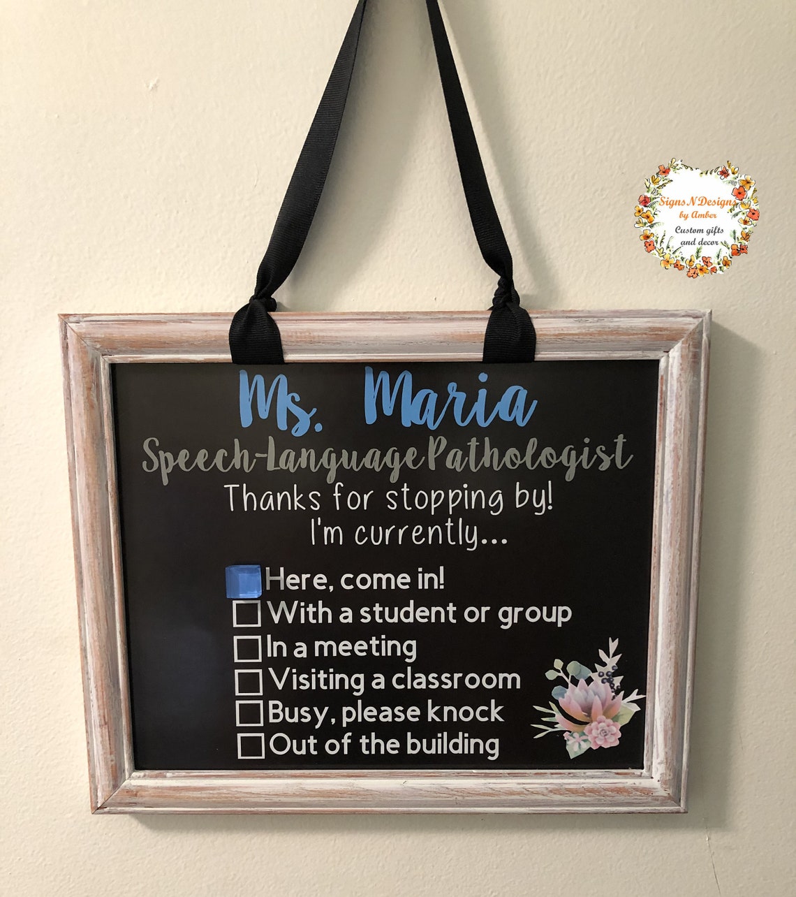 SLP Door Signspeech Therapist Decorspeech Therapist's | Etsy