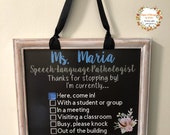 SLP Door Signspeech Therapist Decorspeech Therapist's - Etsy