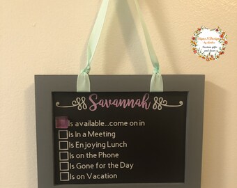 Magnetic Meeting in Progress Sign - Etsy