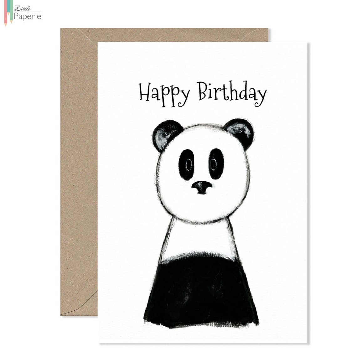 Happy Birthday Panda Greeting Card Birthday Card Panda - Etsy