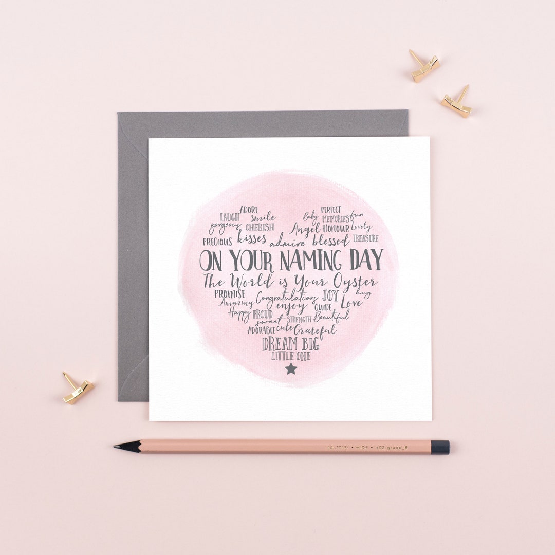 Naming Day Card Girl, on Your Naming Day Card, Naming Ceremony, Naming ...