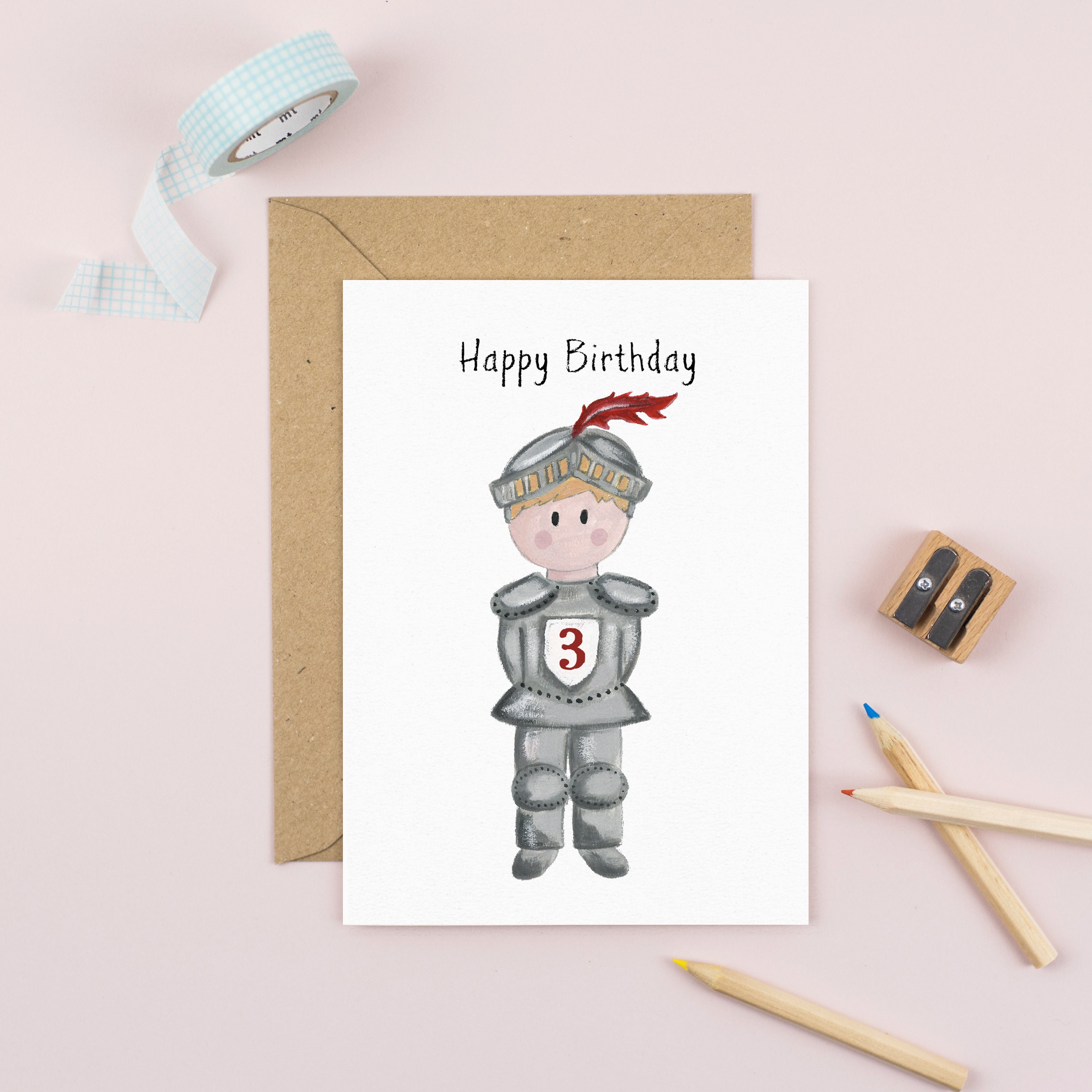 Knight Birthday Card Children's Birthday Card Boys - Etsy