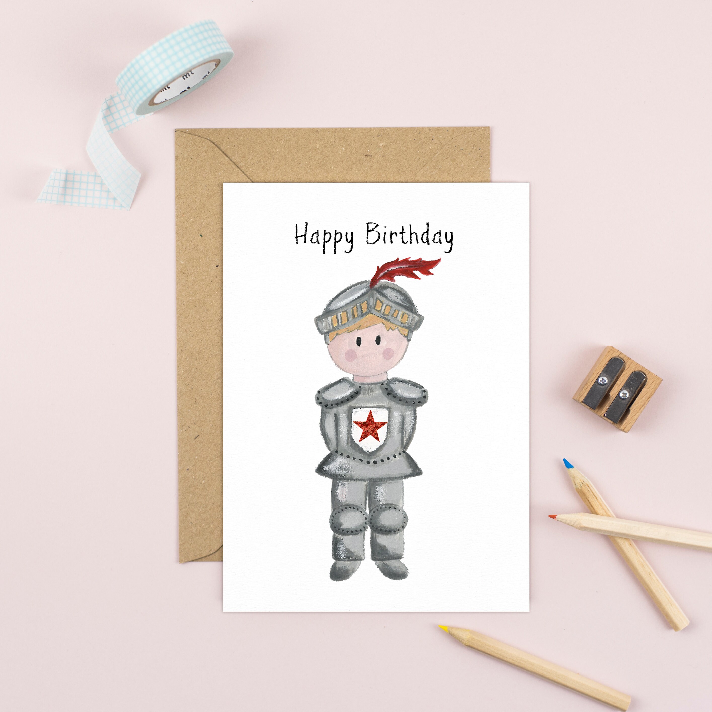 Knight Birthday Card, Children's Birthday Card, Boys Birthday, Boys Age ...