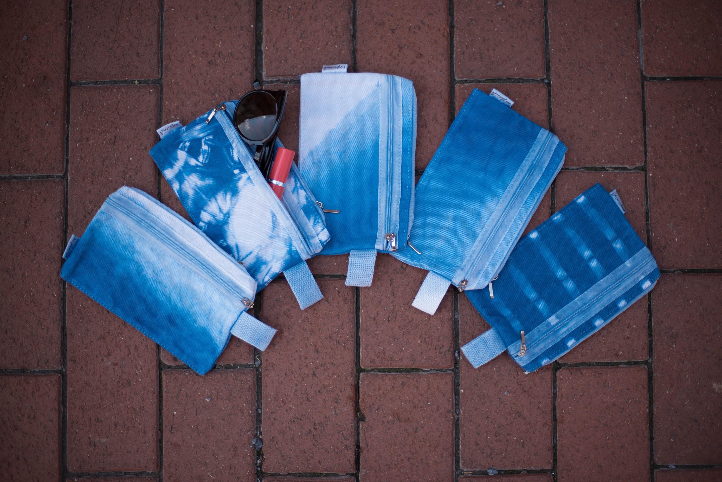 Indigo Travel Carryall Pouch - Etsy