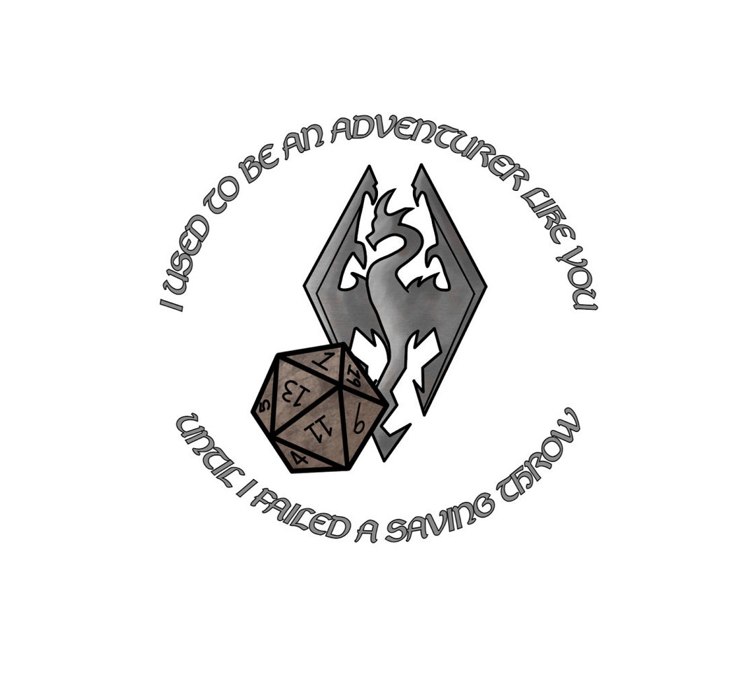 PRE ORDER Dnd/skyrim Crossover Sticker - Etsy