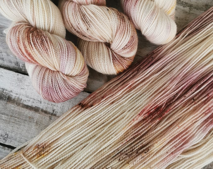 GRACE on Handdyed High Twist Merino Cashmere Sock Yarn Fingering Weight ...