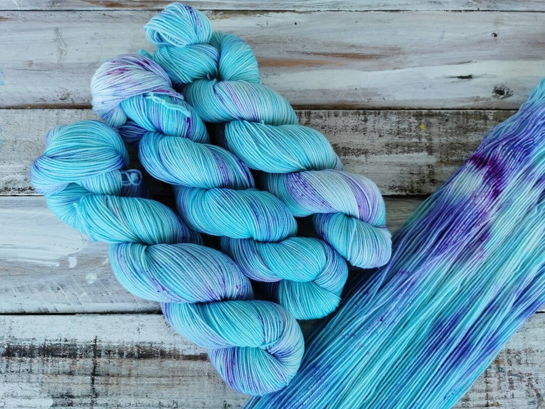BLUEBELLS on Handdyed Merino Prima Sock Yarn Fingering Weight - Etsy ...