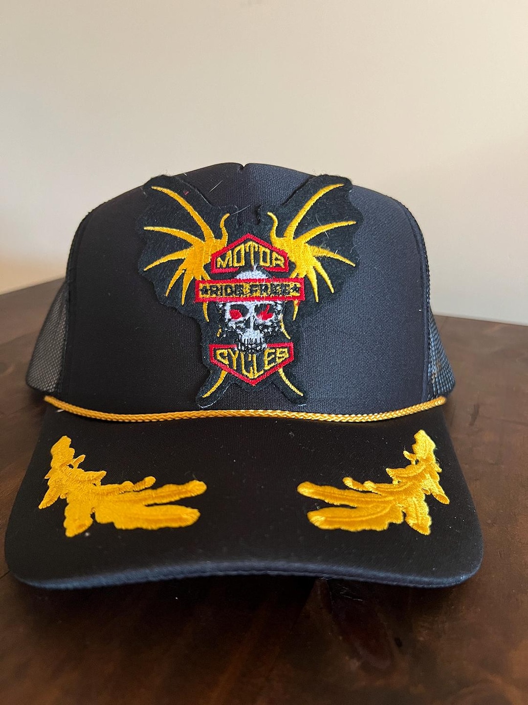 Vintage Ride Free Motorcycle Patch Trucker Hat - Etsy