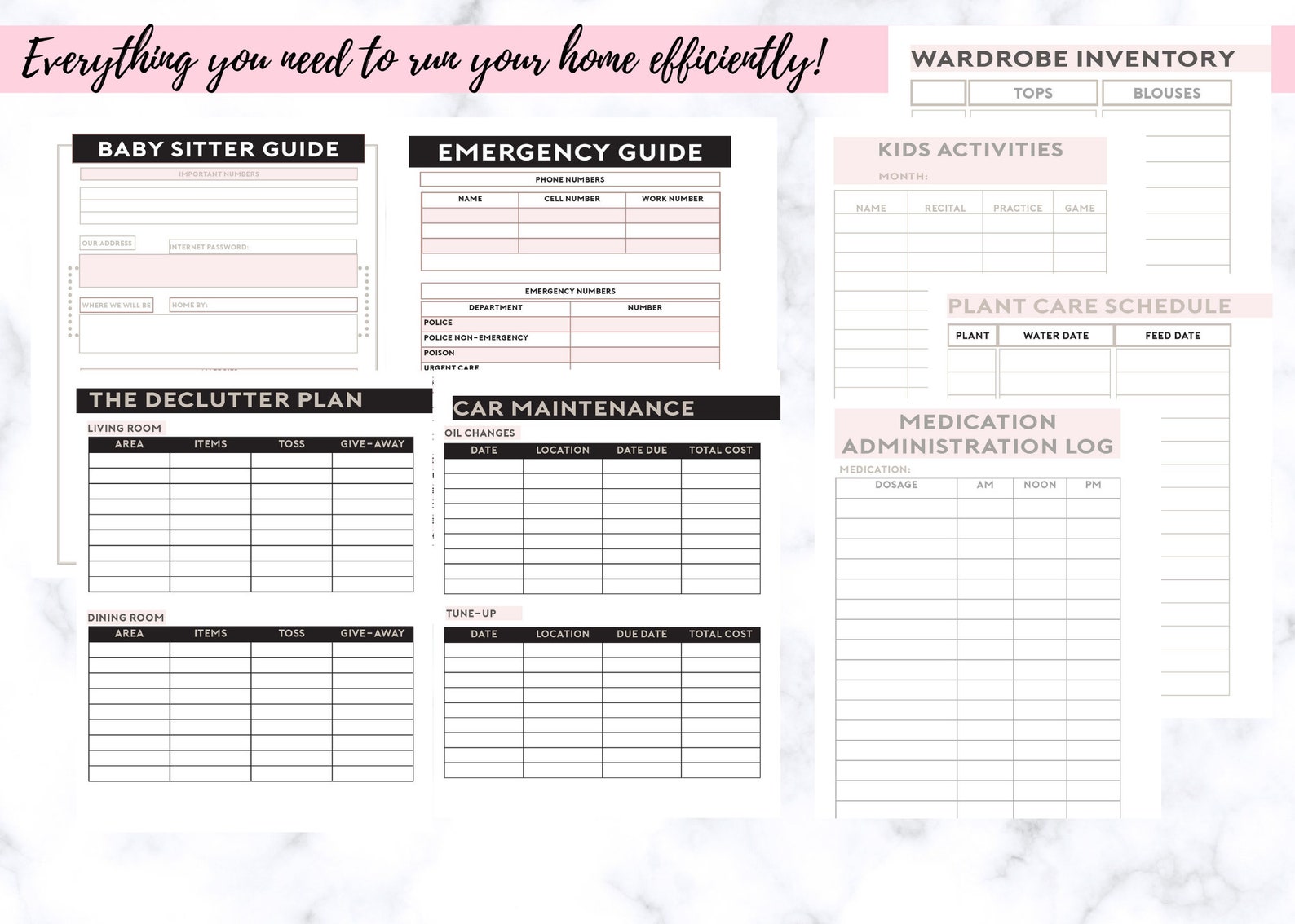 Homemaker Planner Home Organization Printable Planner - Etsy