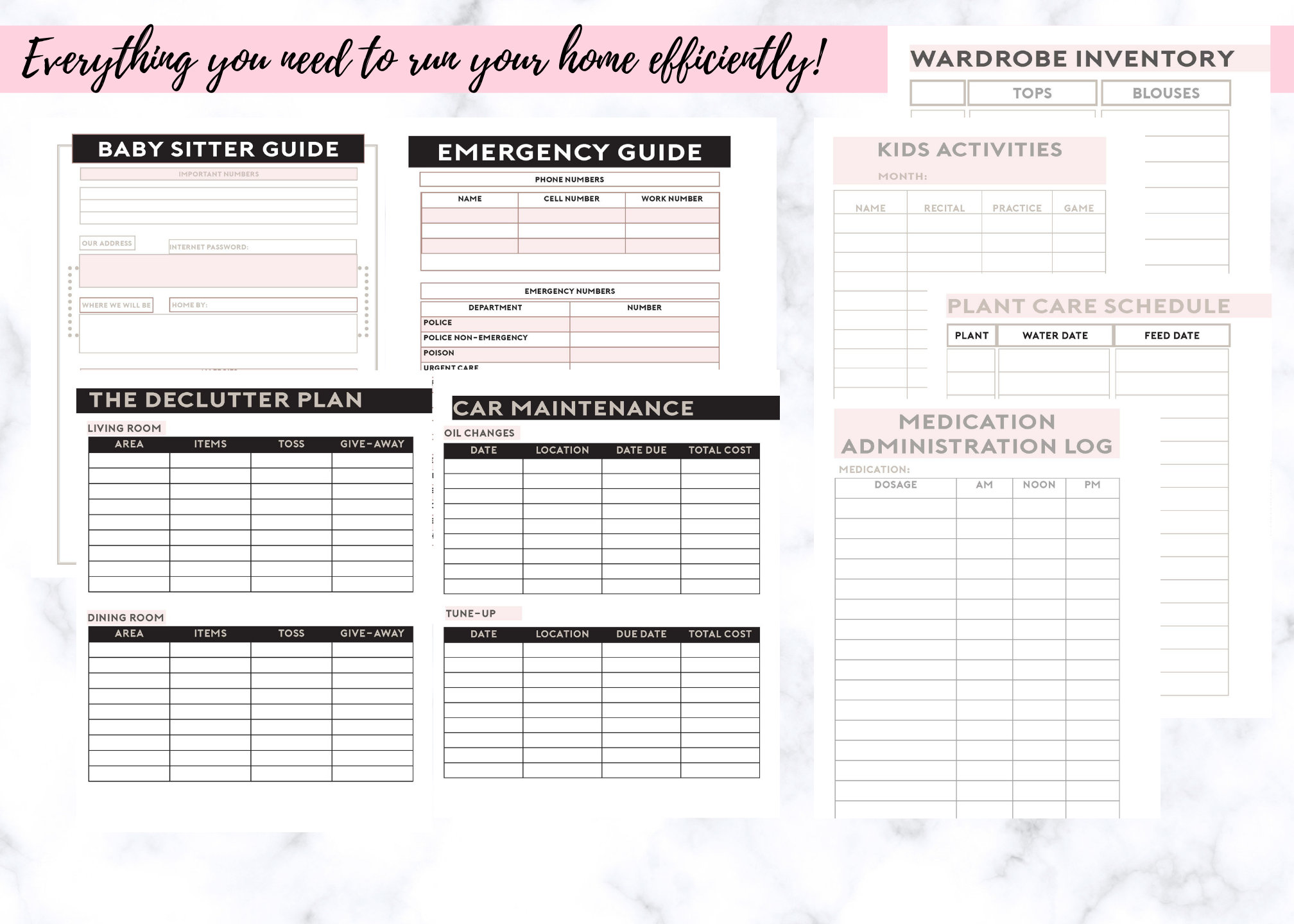 Homemaker Planner | Home Organization Printable | Planner Organisation ...