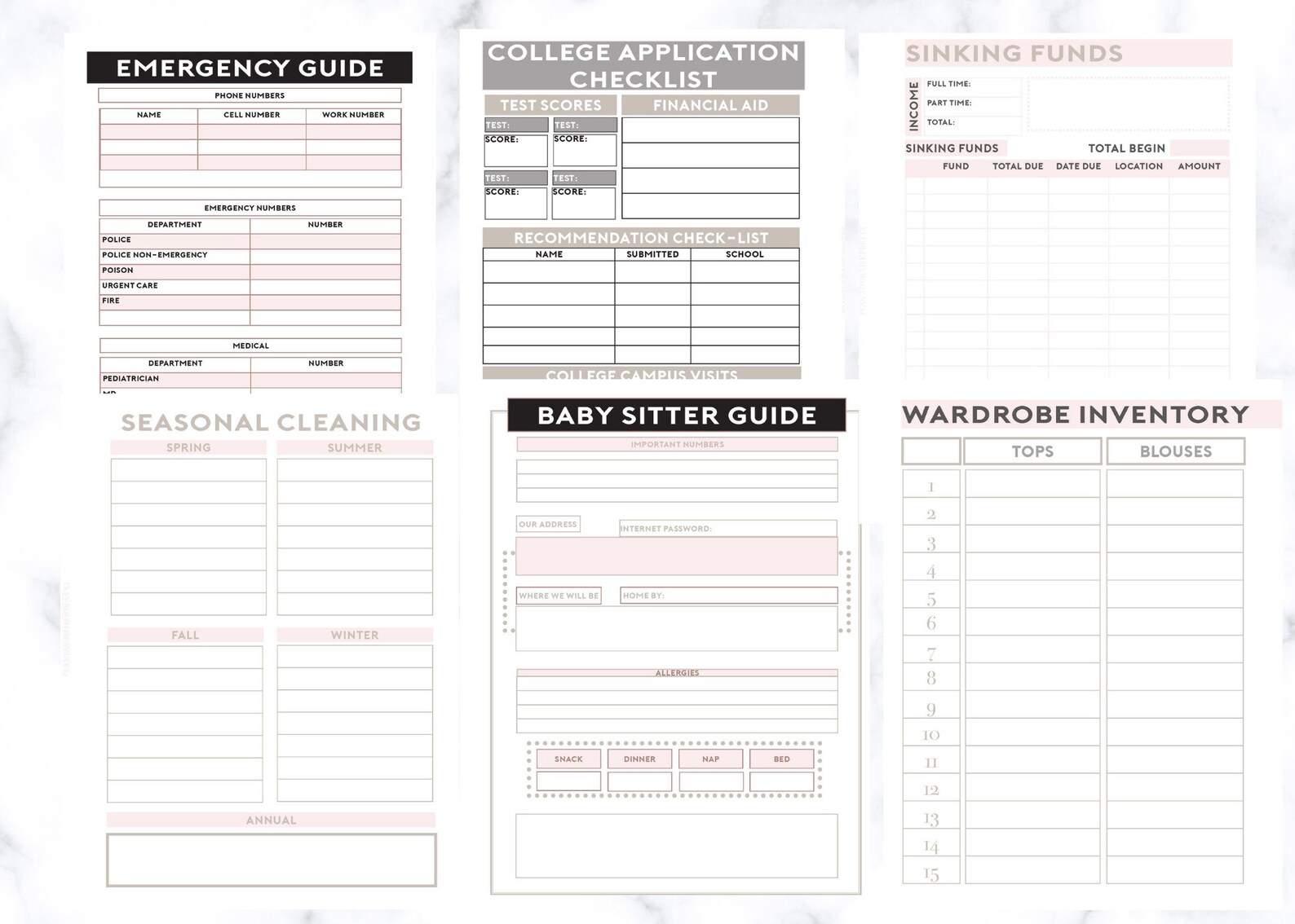 Homemaker Planner | Home Organization Printable | Planner Organisation ...
