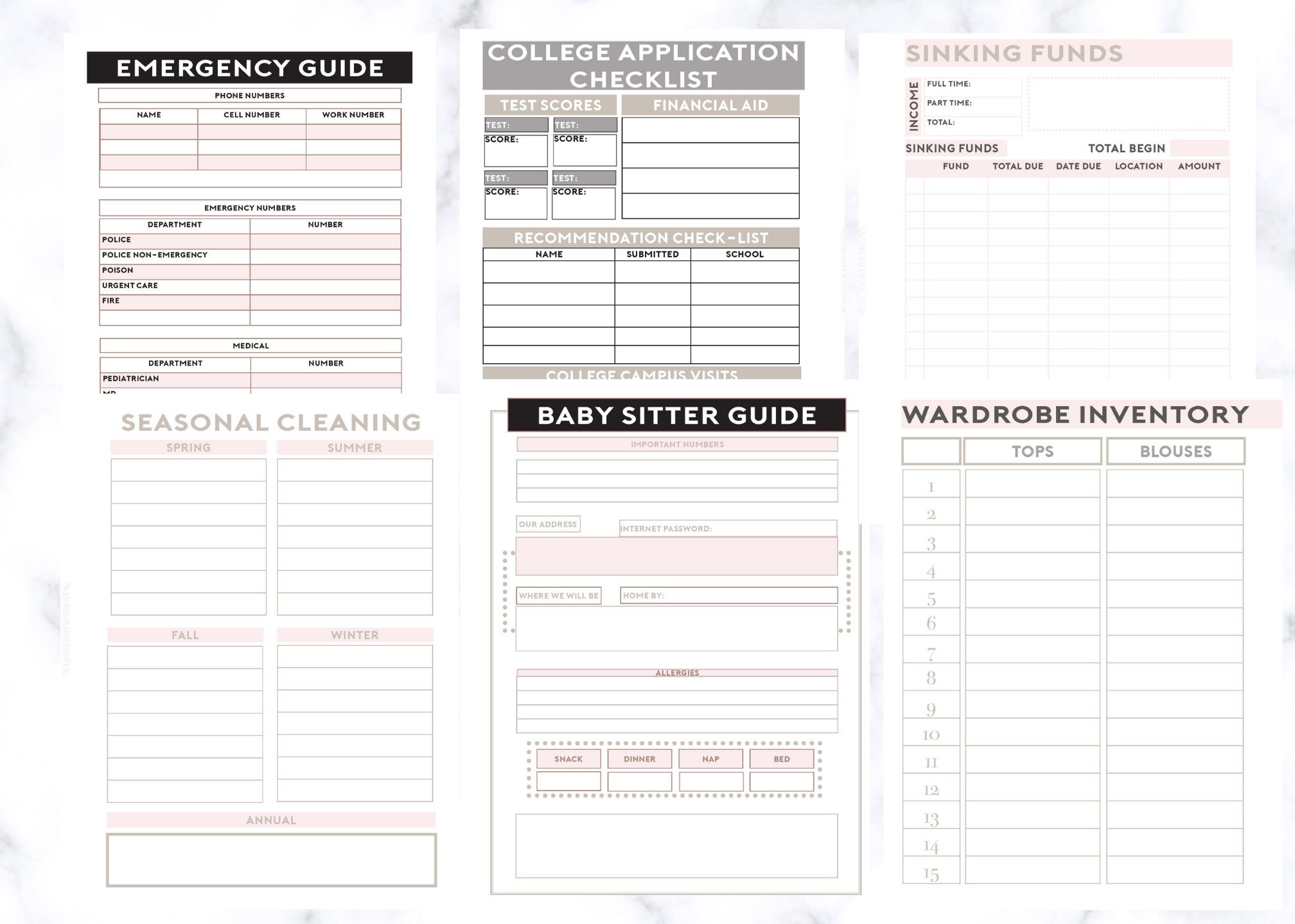 Homemaker Planner | Home Organization Printable | Planner Organisation ...