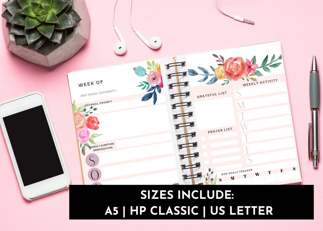 Scripture Planner: Sizes A5 | Happy Planner Classic US Letter | SOAP ...