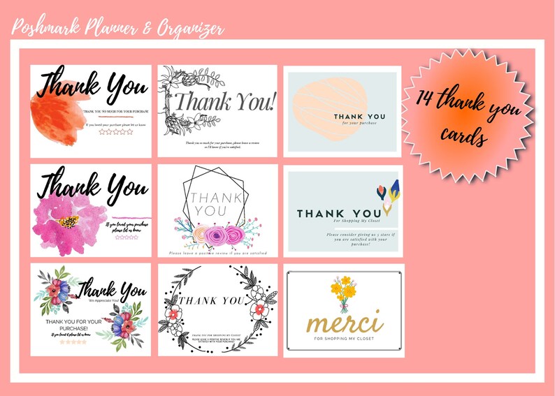 Poshmark Planner, Selling on Poshmark, Listing Planner, Business ...