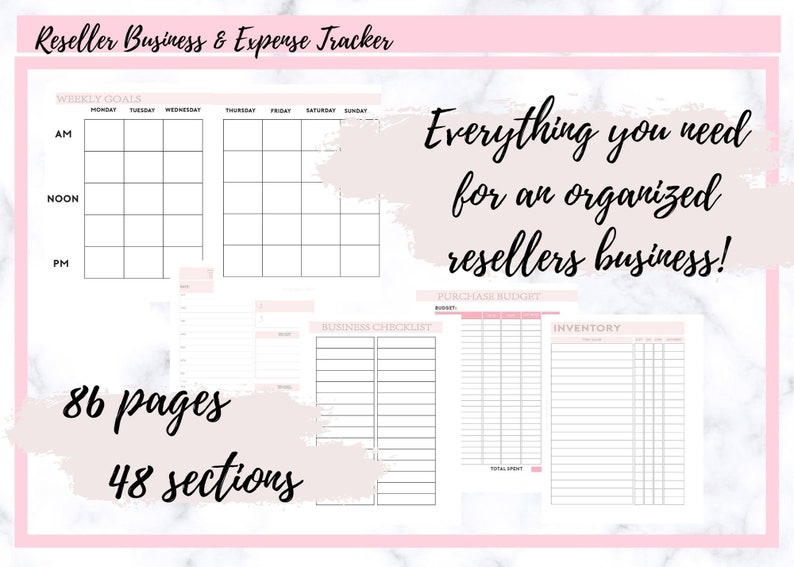 Reseller Small Business Planner | Small Business Organizer| Business ...