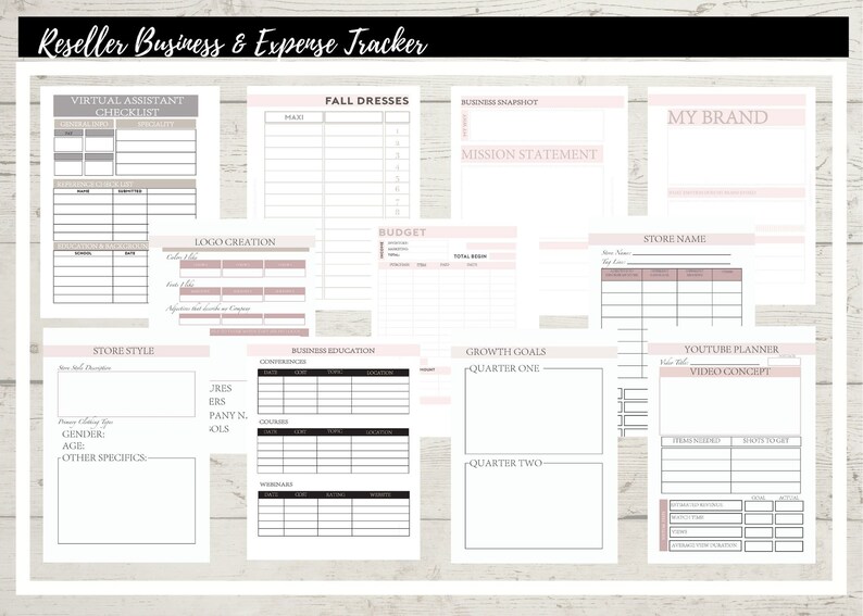Reseller Small Business Planner | Small Business Organizer| Business ...