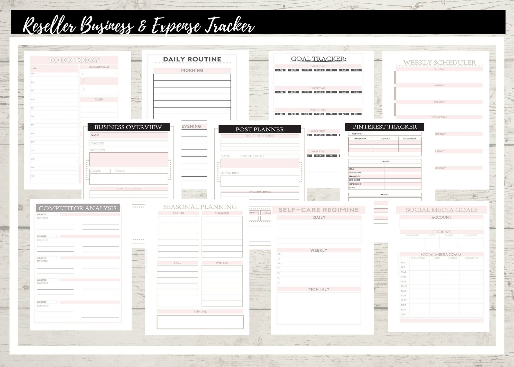 Reseller Small Business Planner | Small Business Organizer| Business ...