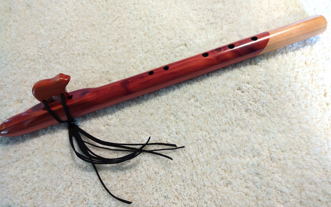 G Native American Style Flute, Handcrafted and Finished With a Natural ...
