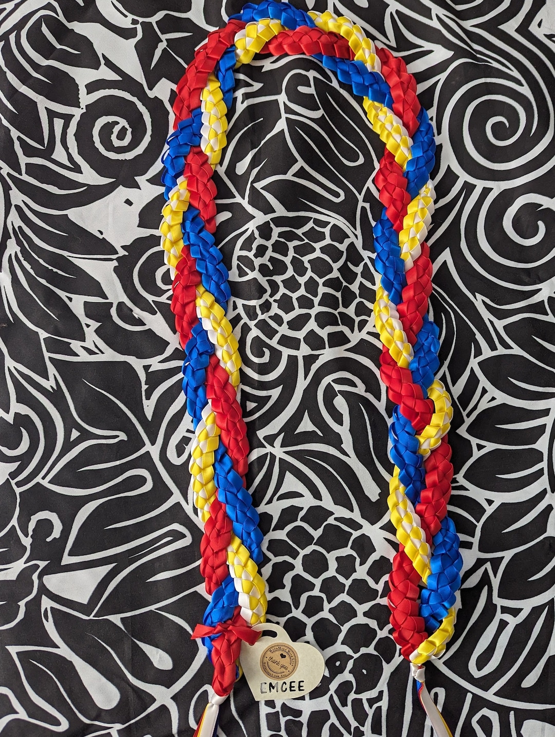 FILIPINO Triple Braid Satin Graduation Lei Blue Red Yellow White - Etsy