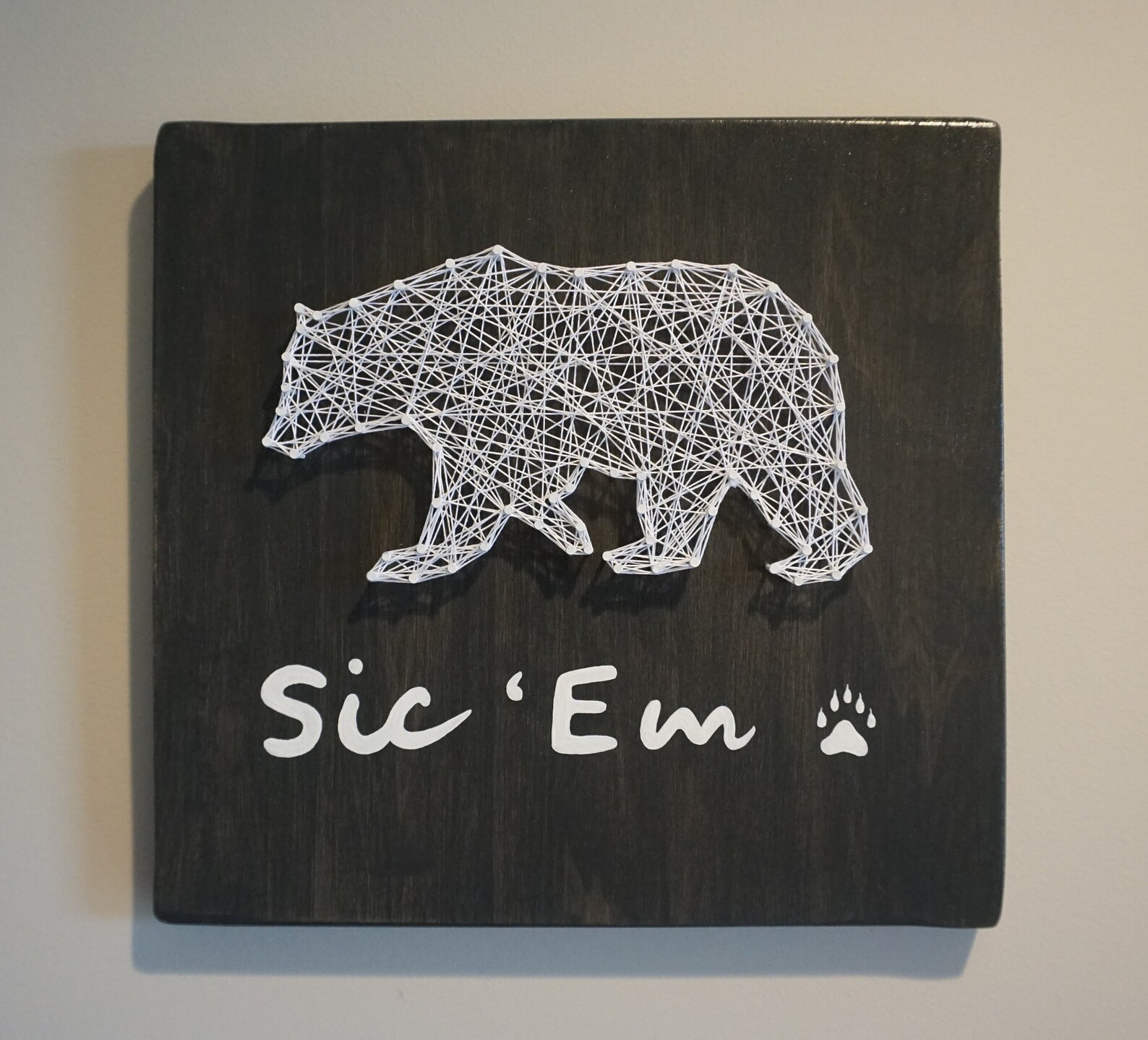 Bear String Art / Baylor Wall Art / Sic 'Em Bears / Baylor | Etsy