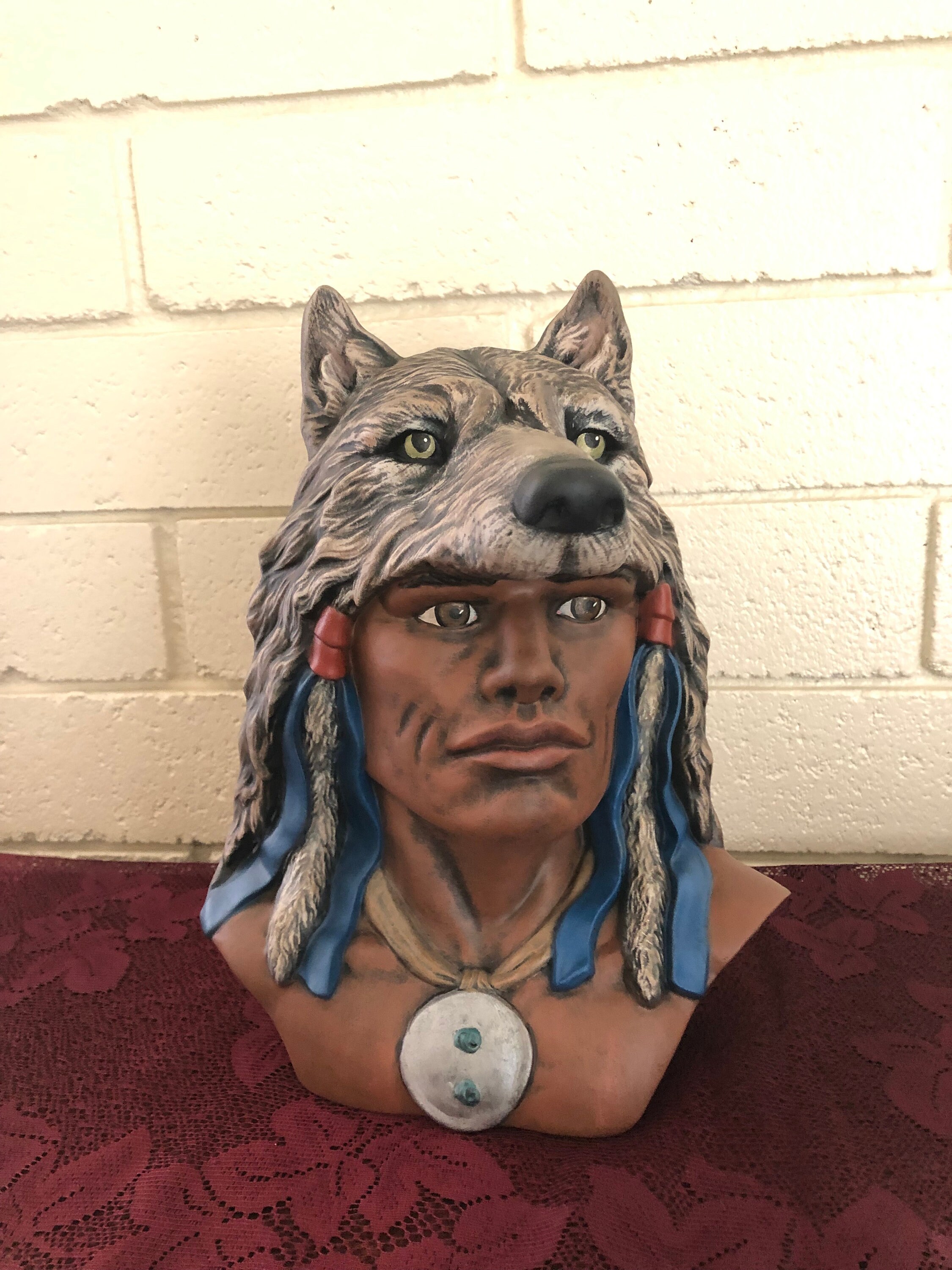 Native American Wolf Headdress For Sale